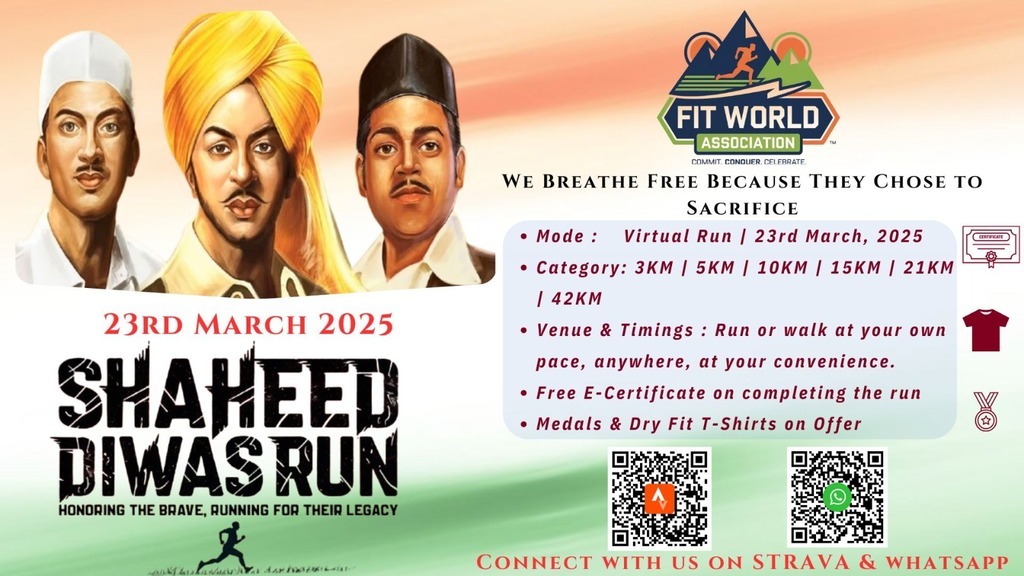 Shaheed Diwas Run 23rd March 2025 : Honoring the Brave. Running for ...